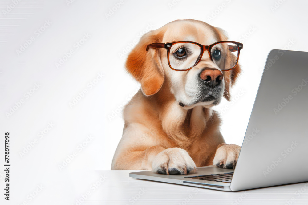 dog with glasses and a surprised look on her face is looking at a ...