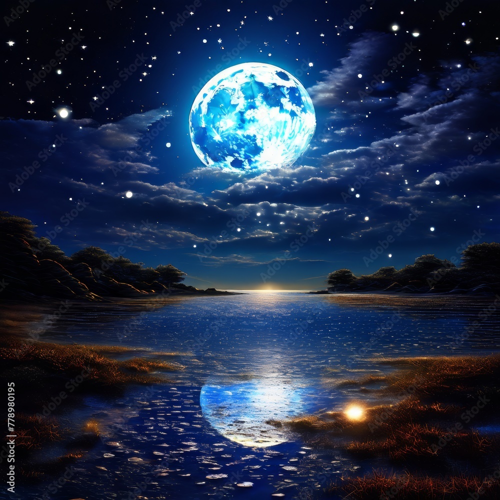 Full moon ripening into harvest moon captured in the cycle of lunar ...