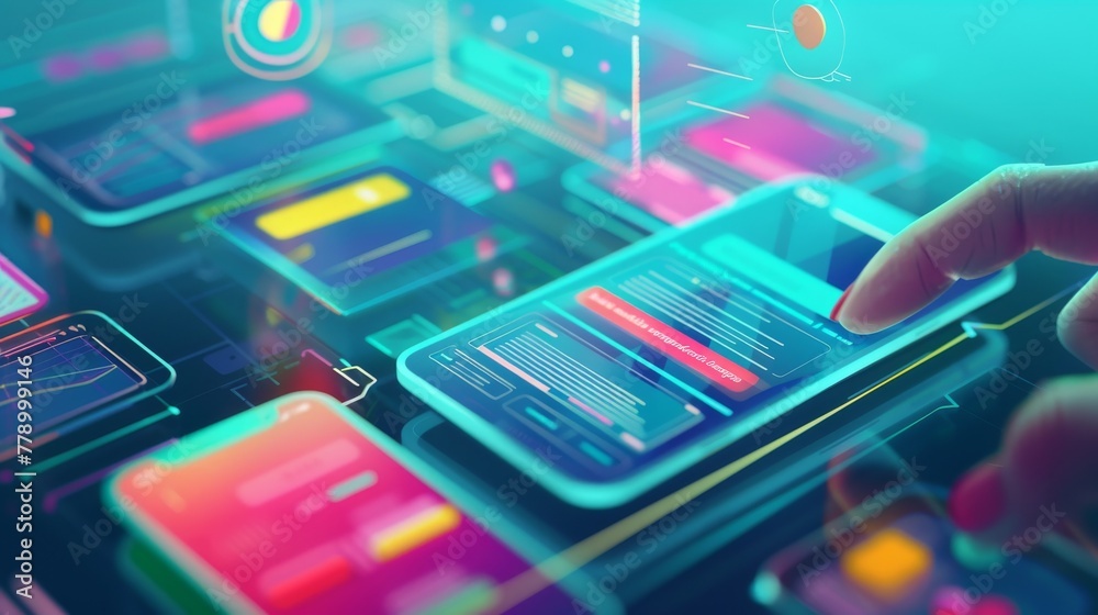 User Interface Design, digital software development, UX UI design for mobile apps, wireframes ...