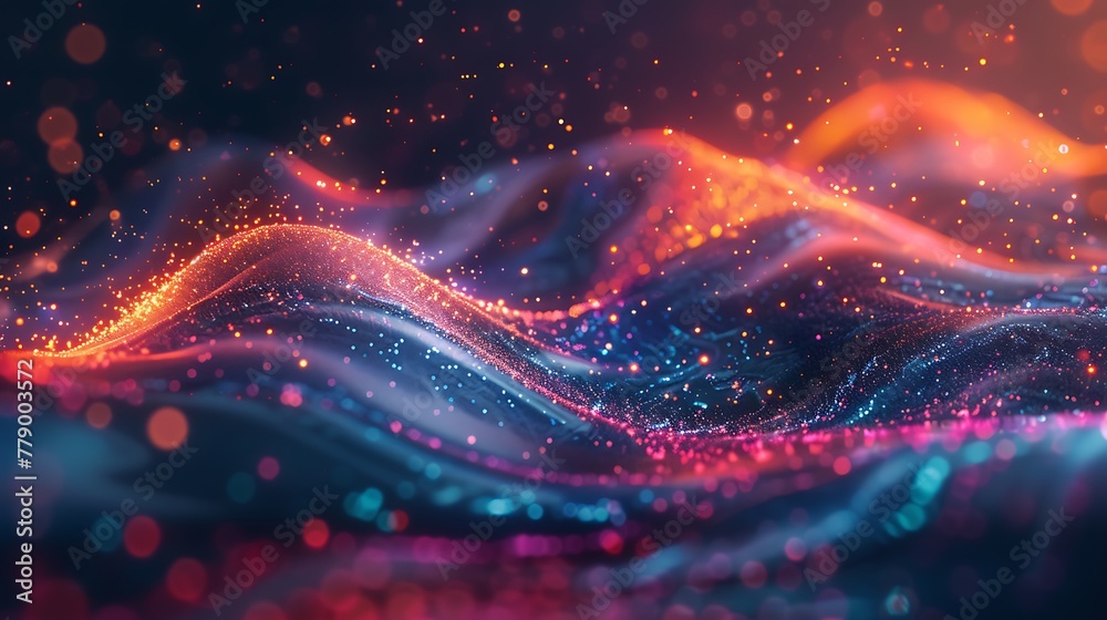 "Modern Digital Abstract 3D Background: Network Abilities ...