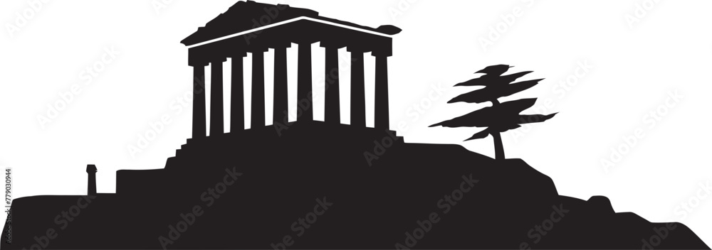 Ancient Greek Iconography Vector Symbols of Architectural Splendor ...