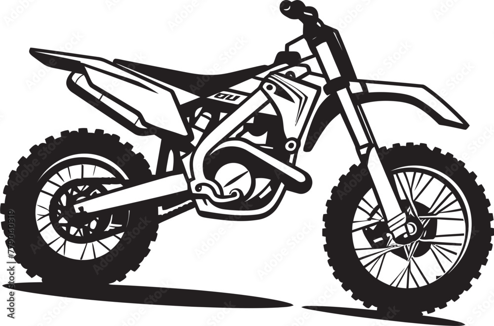 Motocross Madness Dirt Bike Vector Icon in Dynamic Design Extreme ...