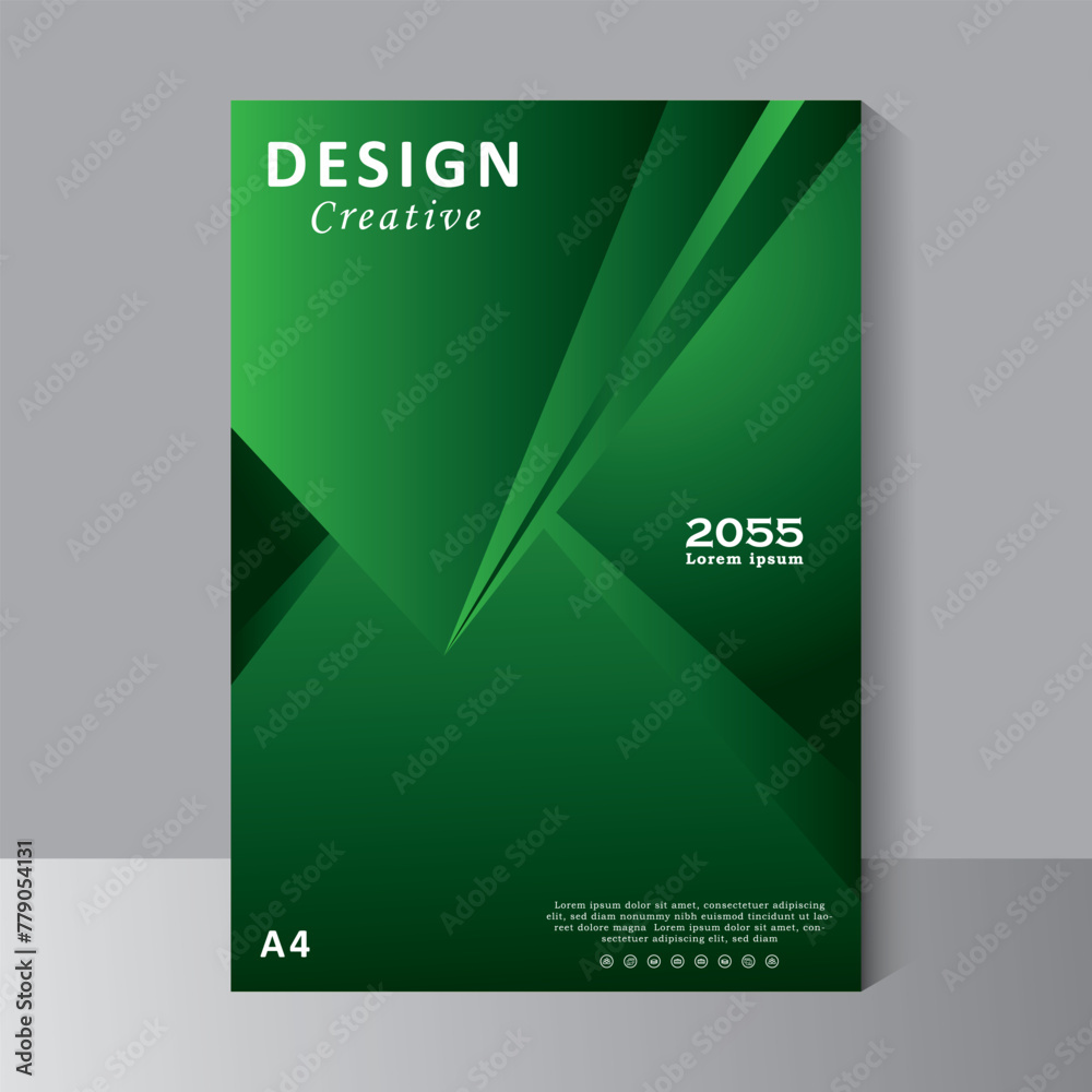 Abstract green color brochure template, Annual Report, Magazine, Poster ...