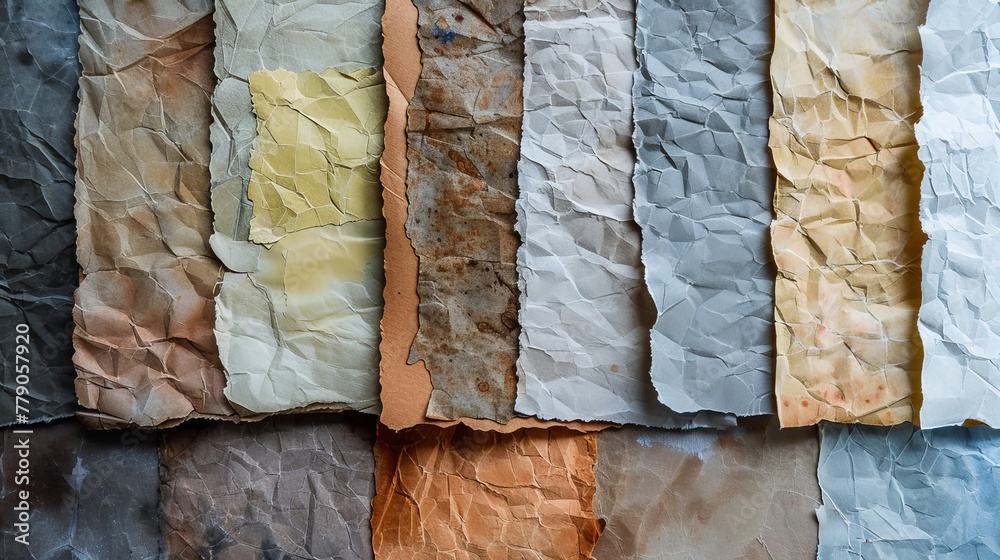 This image captures the layered essence of a paper collage, featuring ...