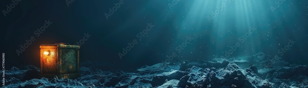 A rare glimpse of a fiberoptic cable junction box on the seabed ...