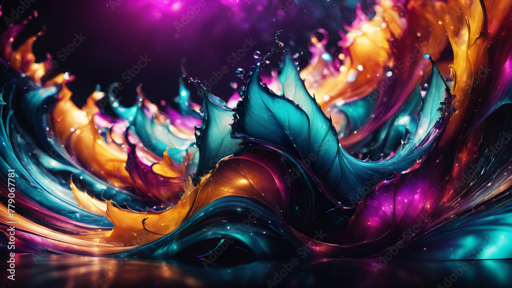 Craft an abstract background inspired by the concept of metamorphosis ...