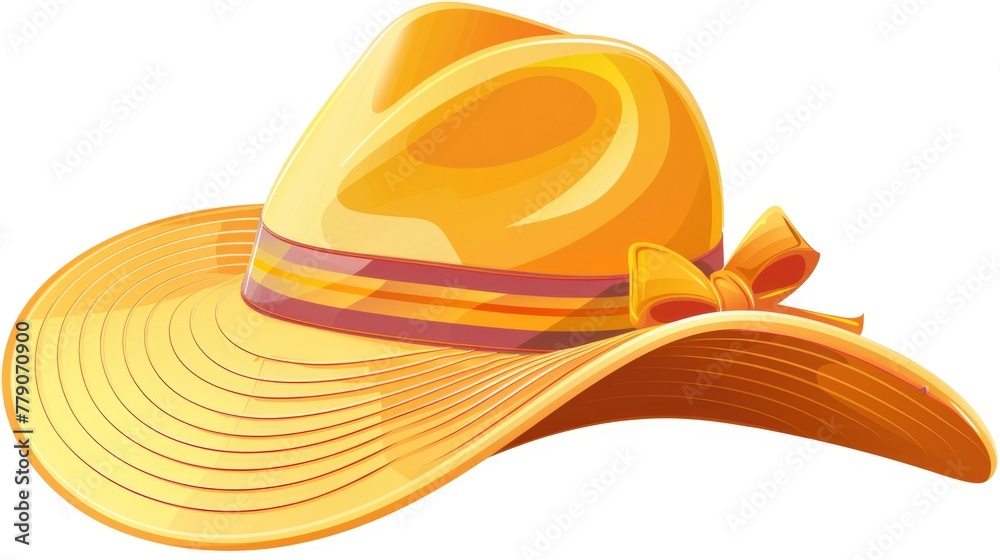 Beach hat clipart for sun protection Stock Illustration | Adobe Stock