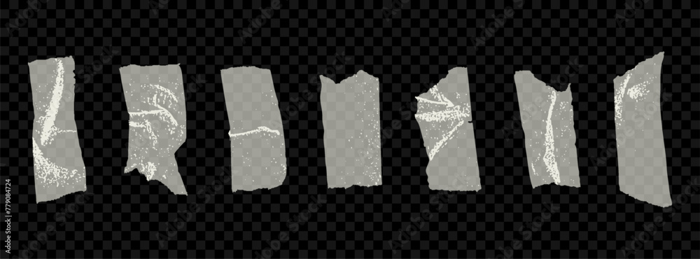 Vector semi-transparent paper tapes with a xerox or photocopy effect in ...