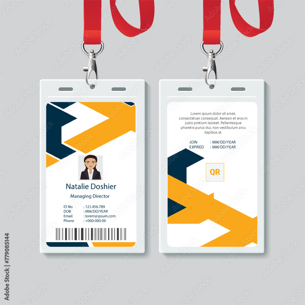 Poster ID Card Template | Office Id card | Employee Id card for your ...