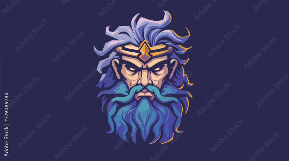 Zeus logo illustartion for gaming sticker vector 2d Stock Vector ...