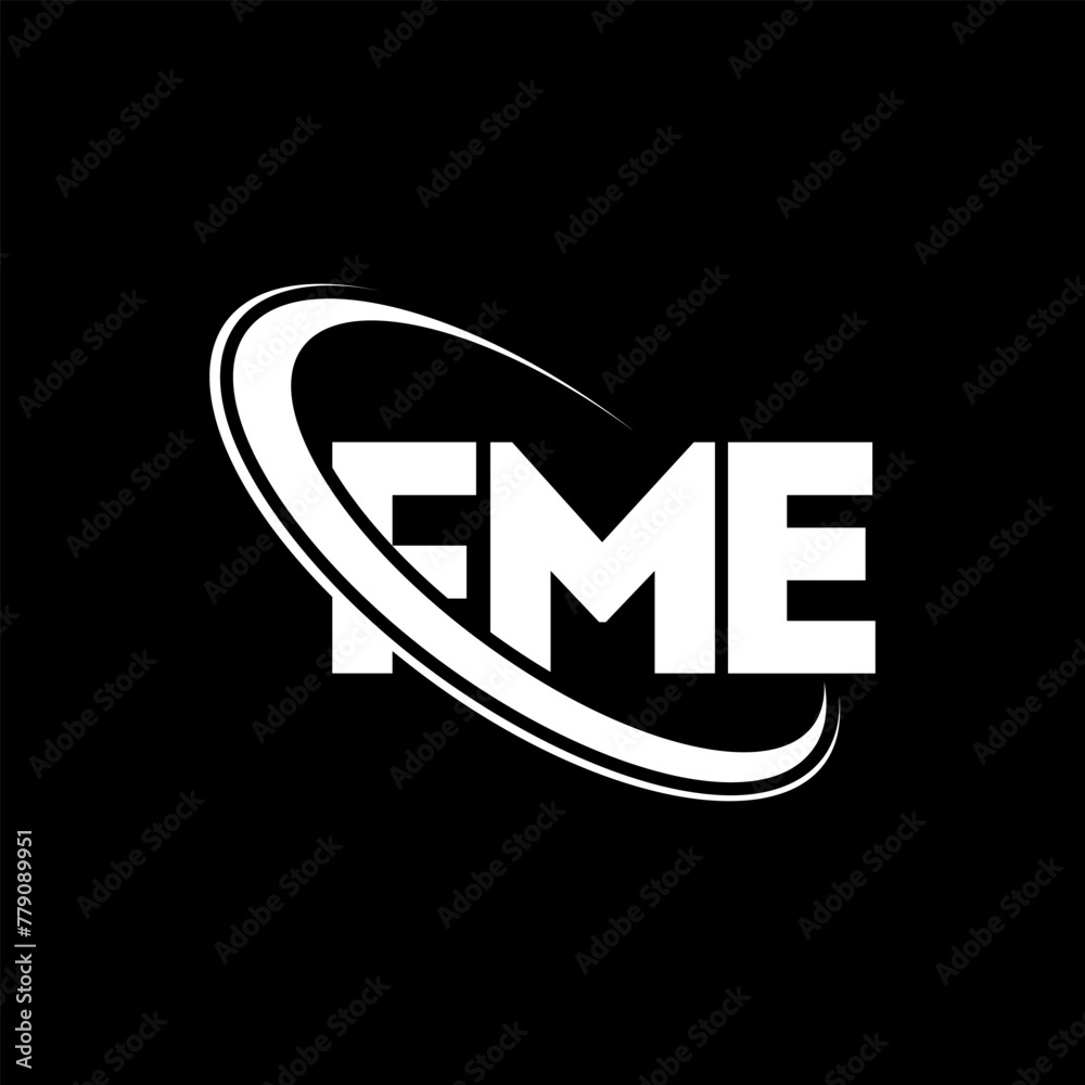 FME logo. FME letter. FME letter logo design. Initials FME logo linked ...