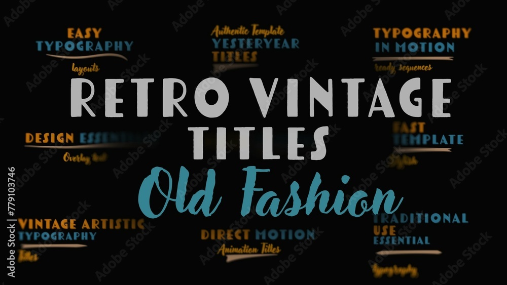 Old-Fashioned Vintage Retro Insignia Badges Titles Animation Stock ...