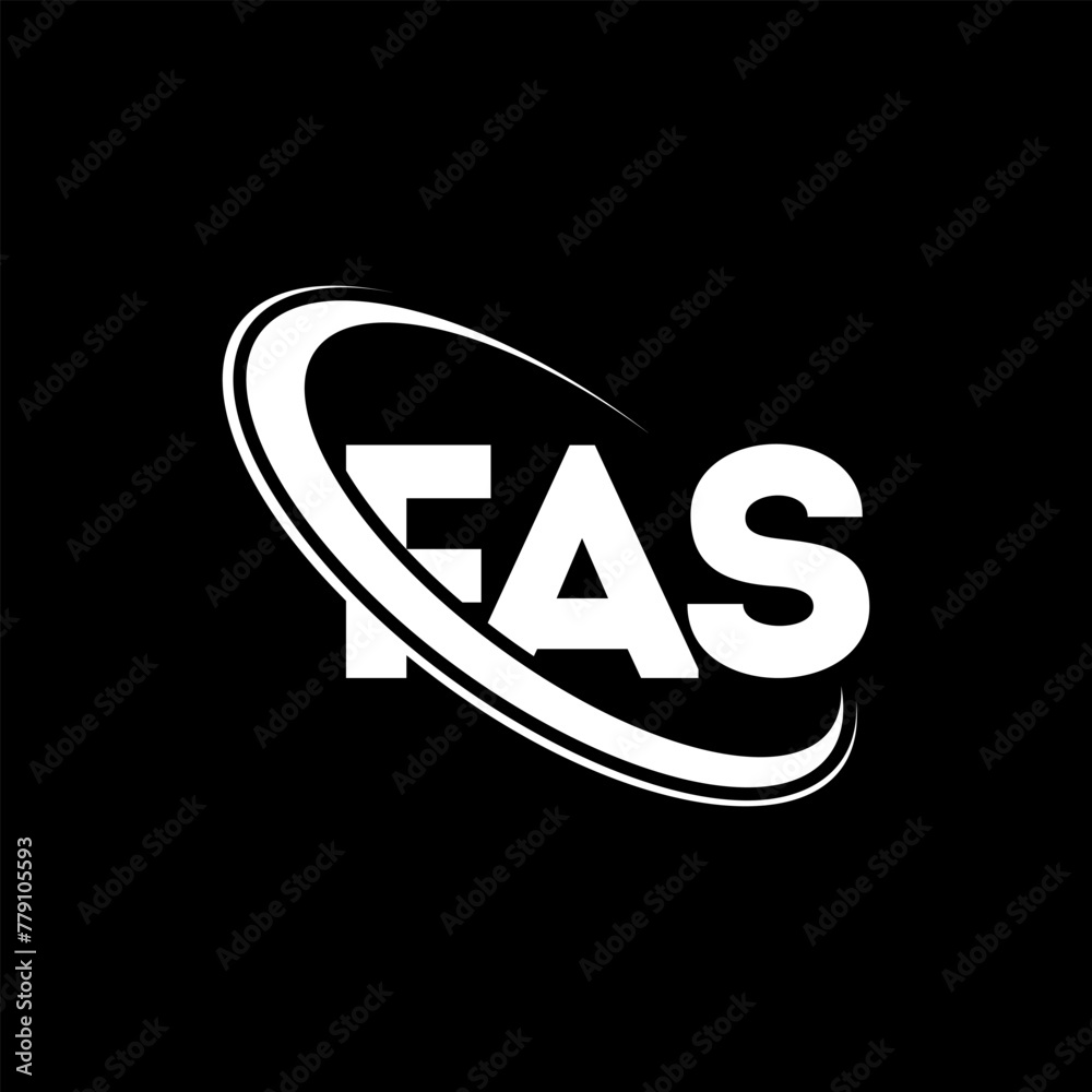 FAS logo. FAS letter. FAS letter logo design. Initials FAS logo linked ...