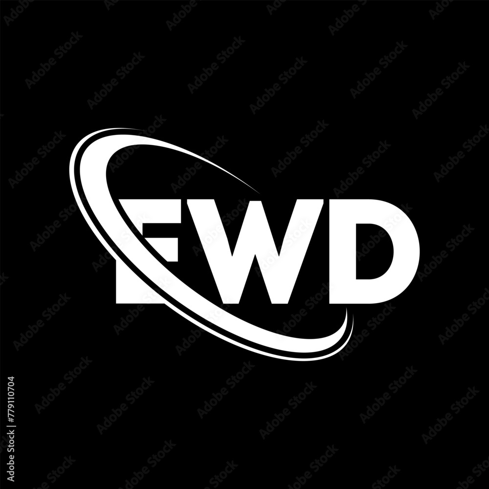 EWD logo. EWD letter. EWD letter logo design. Initials EWD logo linked with circle and uppercase ...