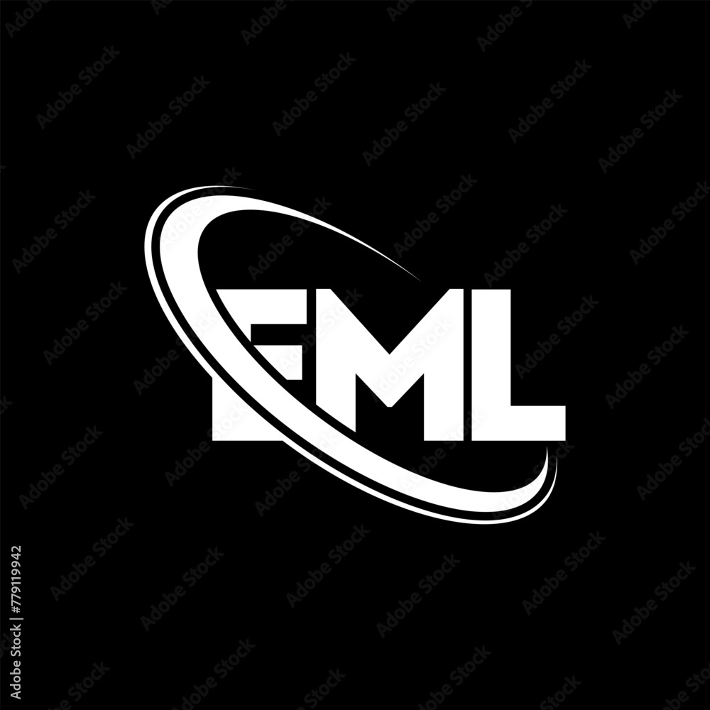 EML logo. EML letter. EML letter logo design. Initials EML logo linked ...