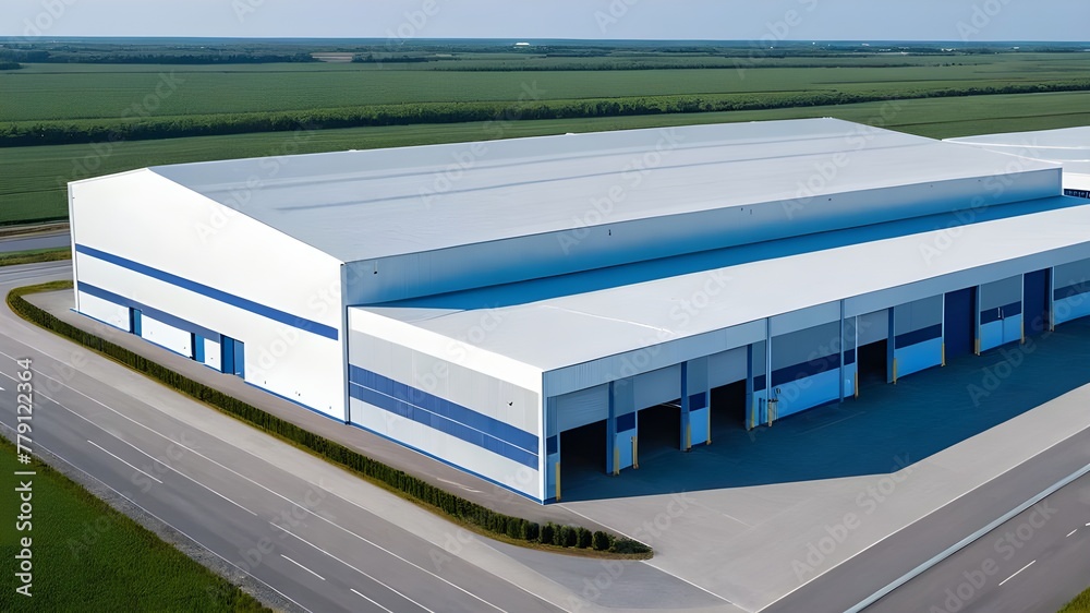 Modern Logistics Warehouse Building - Industrial Storage Facility for ...