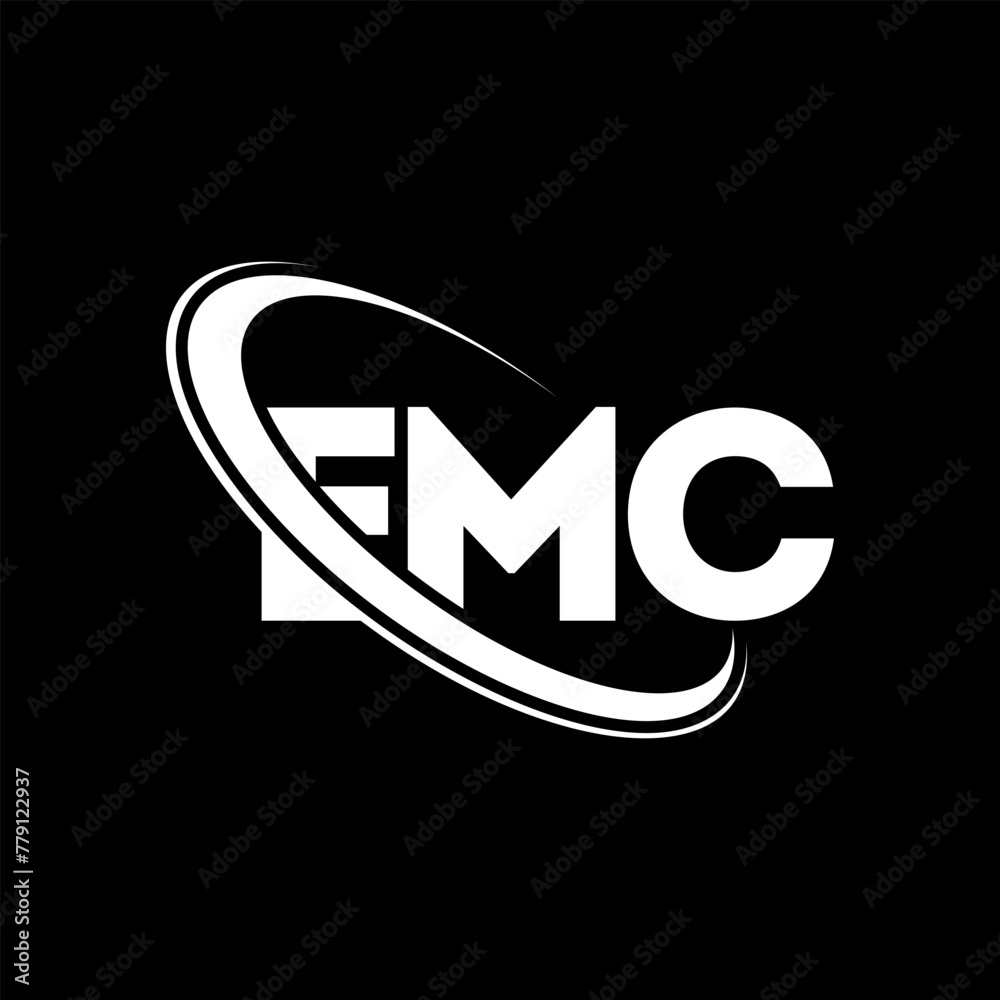 EMC logo. EMC letter. EMC letter logo design. Initials EMC logo linked ...