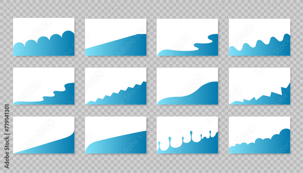 Set of angular abstract design separator header and border for website ...