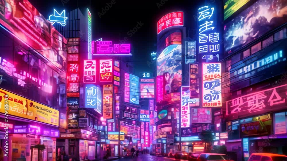 Vidéo Stock A lively urban scene comes alive with a multitude of ...