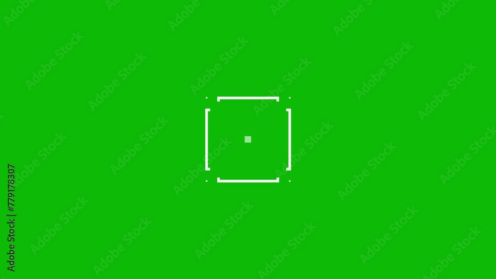 HUD Infographic Square Elements on Green Screen Background ...