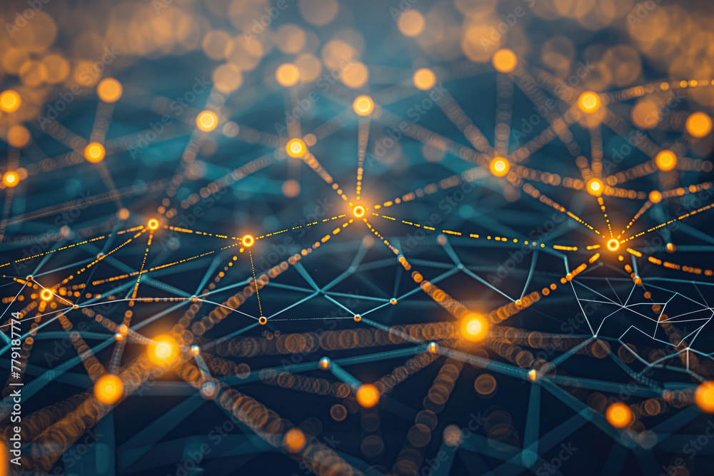 Visualize a complex network of interconnected circuits and data streams ...