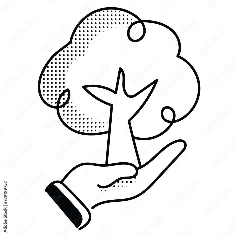 Promote environmental sustainability with the plant tree icon ...