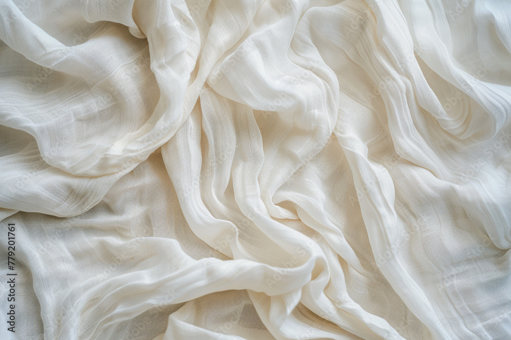 An expansive illustration of a cotton muslin texture, emphasizing the ...