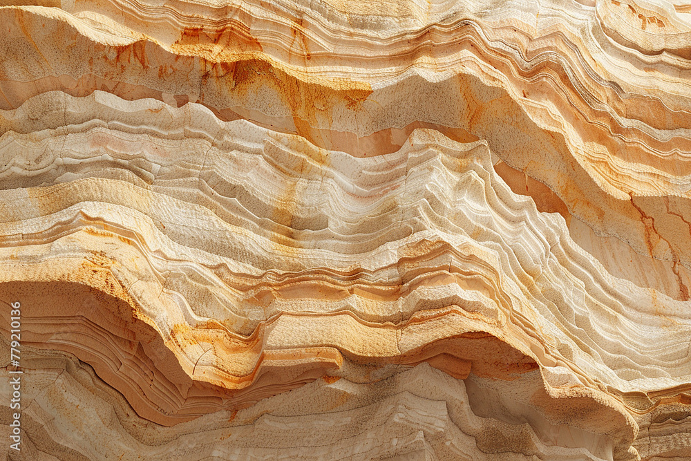 An expansive, seamless sandstone texture, with layers of color that ...