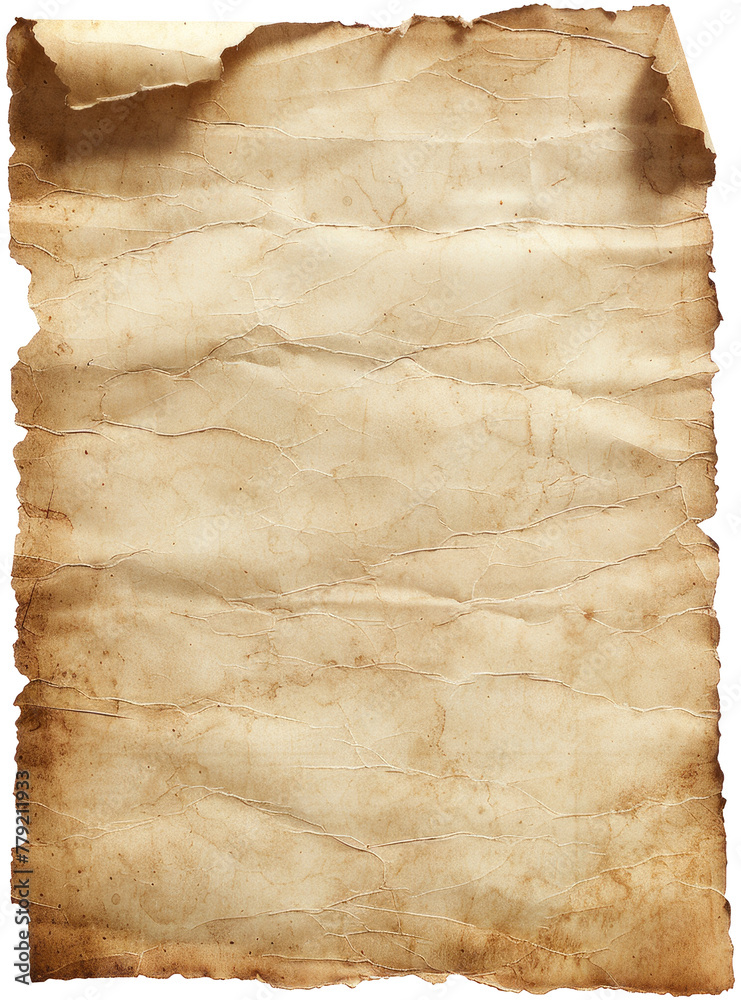 PNG Vintage textured letter paper with distressed edges isolated on ...