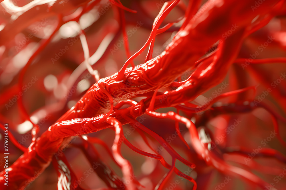 Blood vessels in delivering nutrients and oxygen to tissues and organs ...