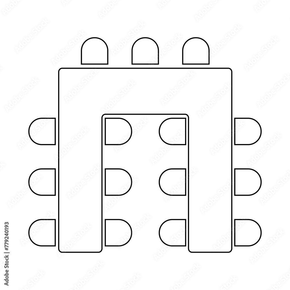 Seats arrangement on banquet or wedding event in restaurant or cafe ...