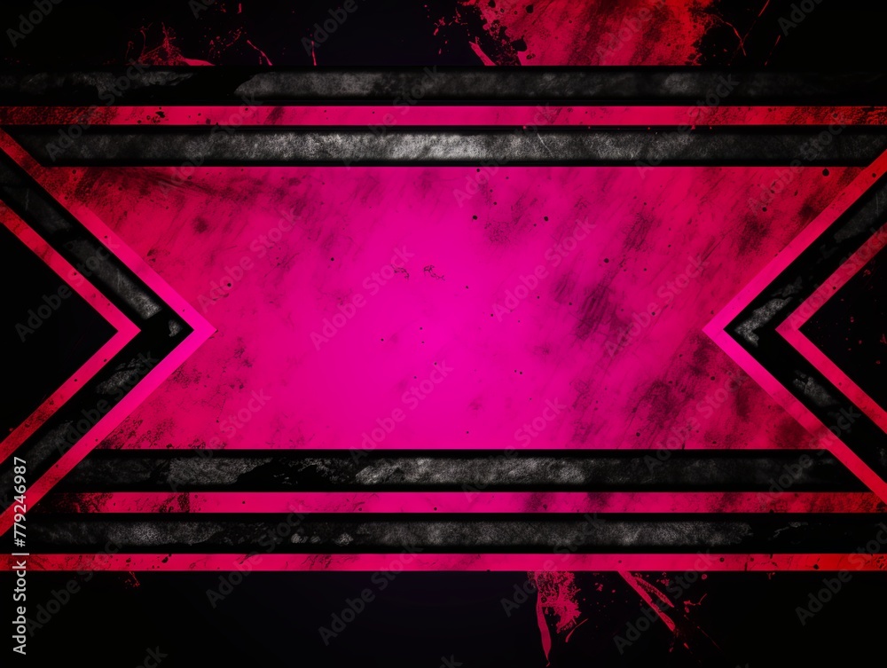 Magenta black grunge diagonal stripes industrial background warning ...