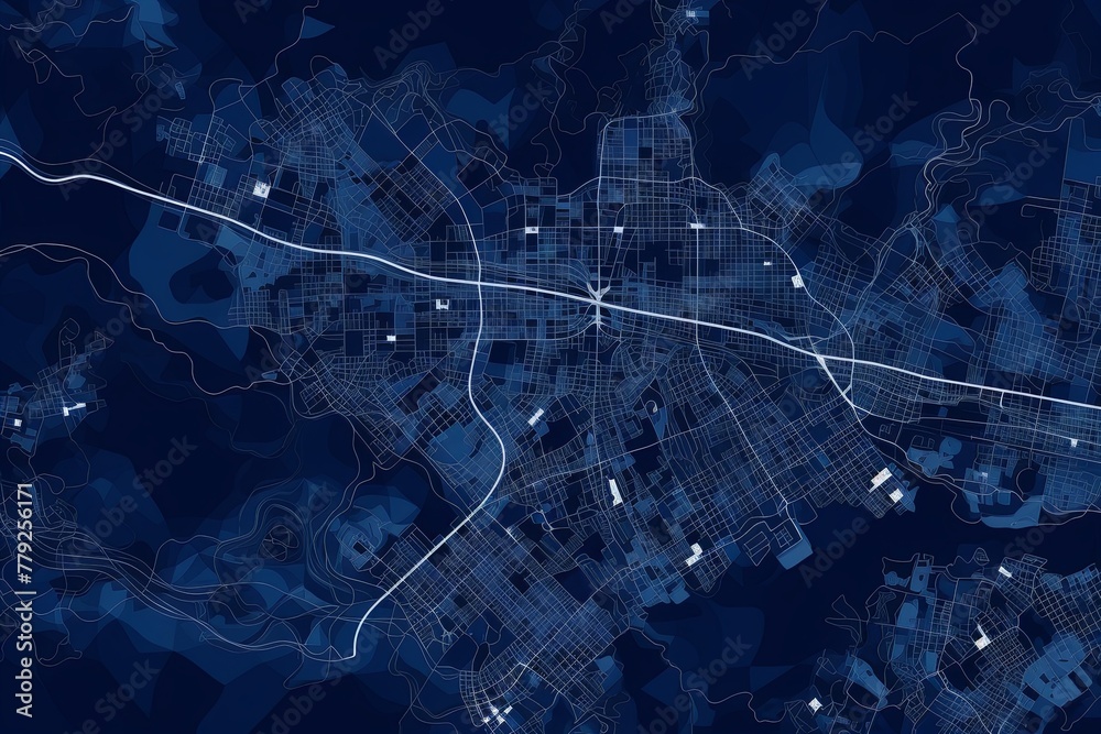 Navy Blue and white pattern with a Navy Blue background map lines ...