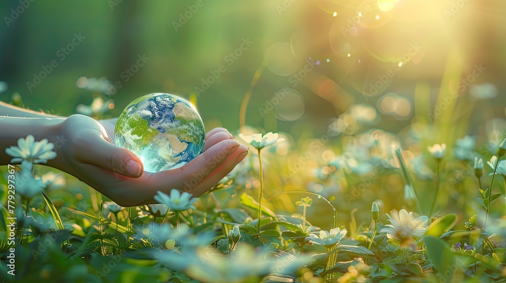 Sustain earth concept: Human hands holding global. Green Planet in Your ... Sustain earth concept: Human hands holding global. Green Planet in Your ...