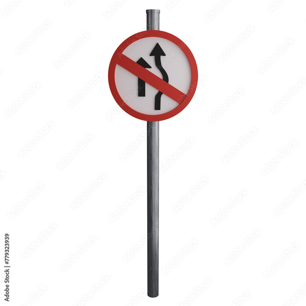 No overtaking sign on the road clipart flat design icon isolated on ...