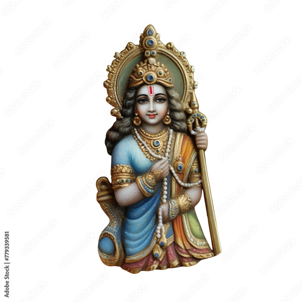 illustration of Lord Krishna miniature, Isolated on transparent PNG ...