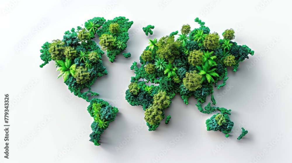green map of the world, world, map, go green, environmental, earth, 3d ...