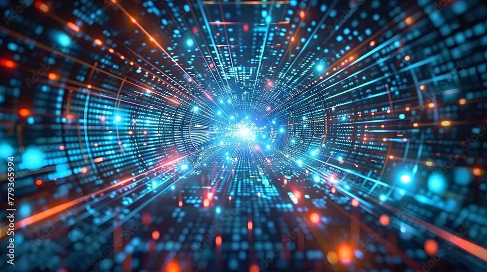 Abstract technology background of high speed international global data ...