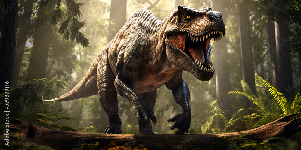 Dinosaurs are the most popular dinosaurs in the world Fossils Dinosaur Bones with jungle ...