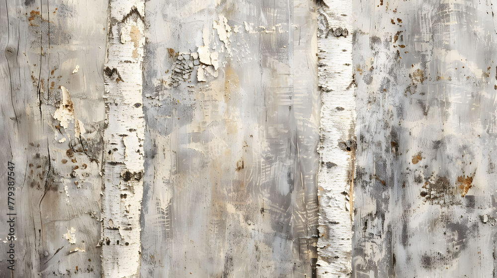 Authentic appearance of birch wood texture background with weathered ...