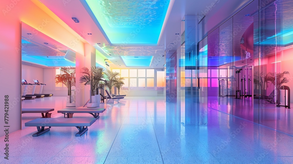 Dreamy Food Court Restaurant Hologram: Innovative Cuisine in a Vibrant ...