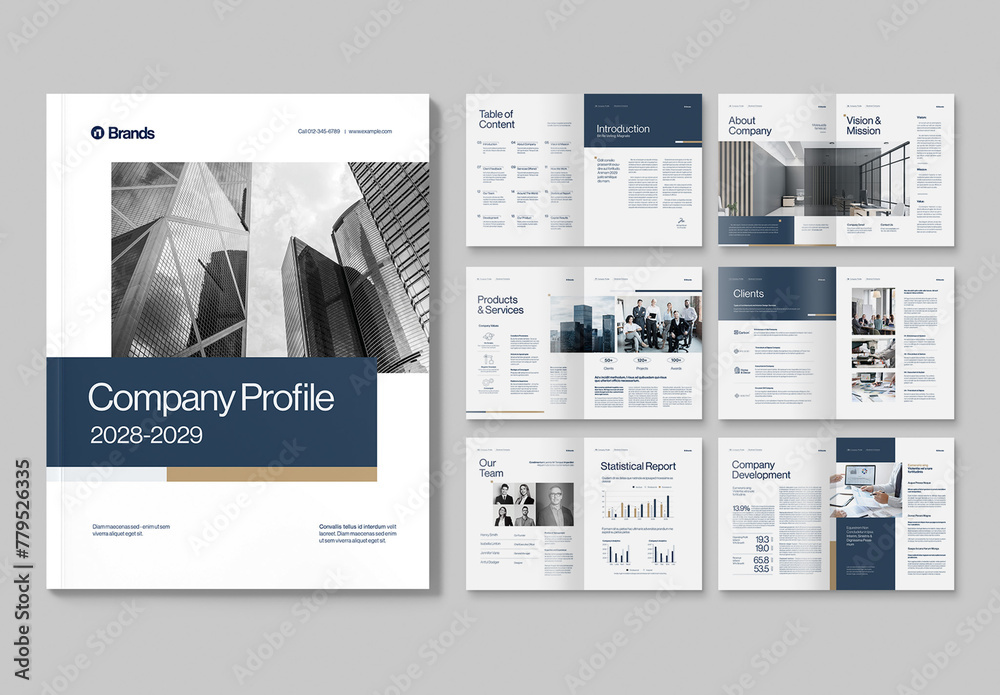 Company Profile Brochure Template Stock Template | Adobe Stock