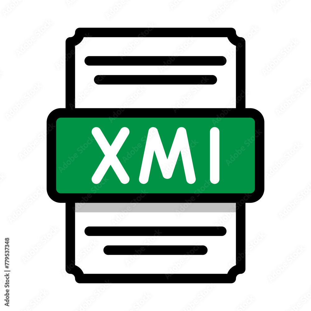 Document file format Xml spreadsheet icon. with outline and color in ...