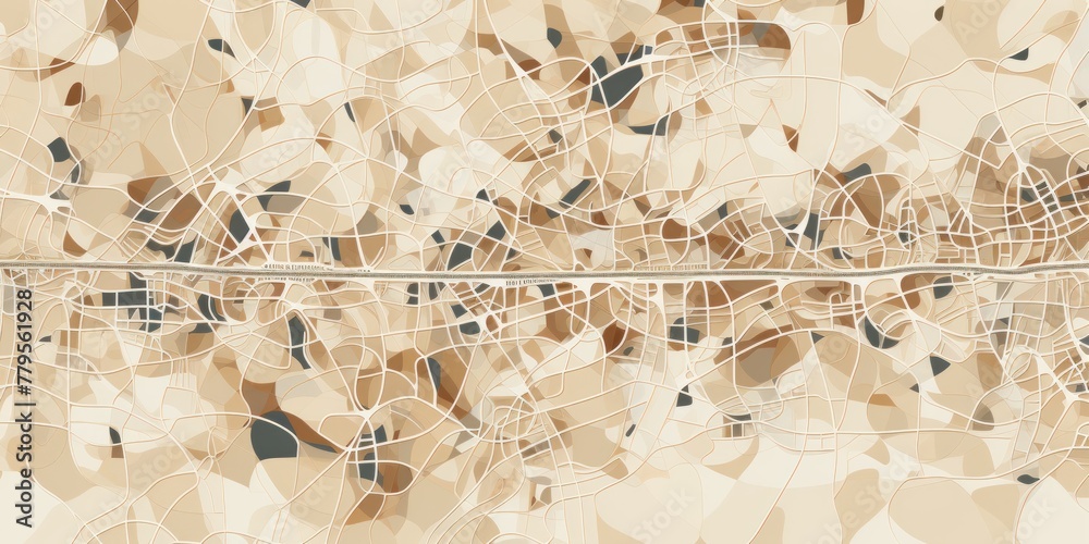Beige and white pattern with a Beige background map lines sigths and ...