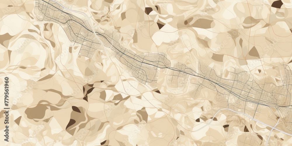 Beige and white pattern with a Beige background map lines sigths and ...