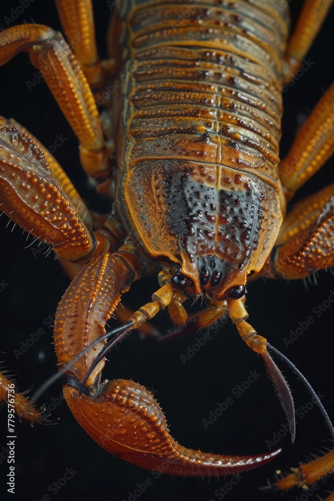 Close-up shot reveals the intricate details of a scorpion 🦂🔍 Capturing ...
