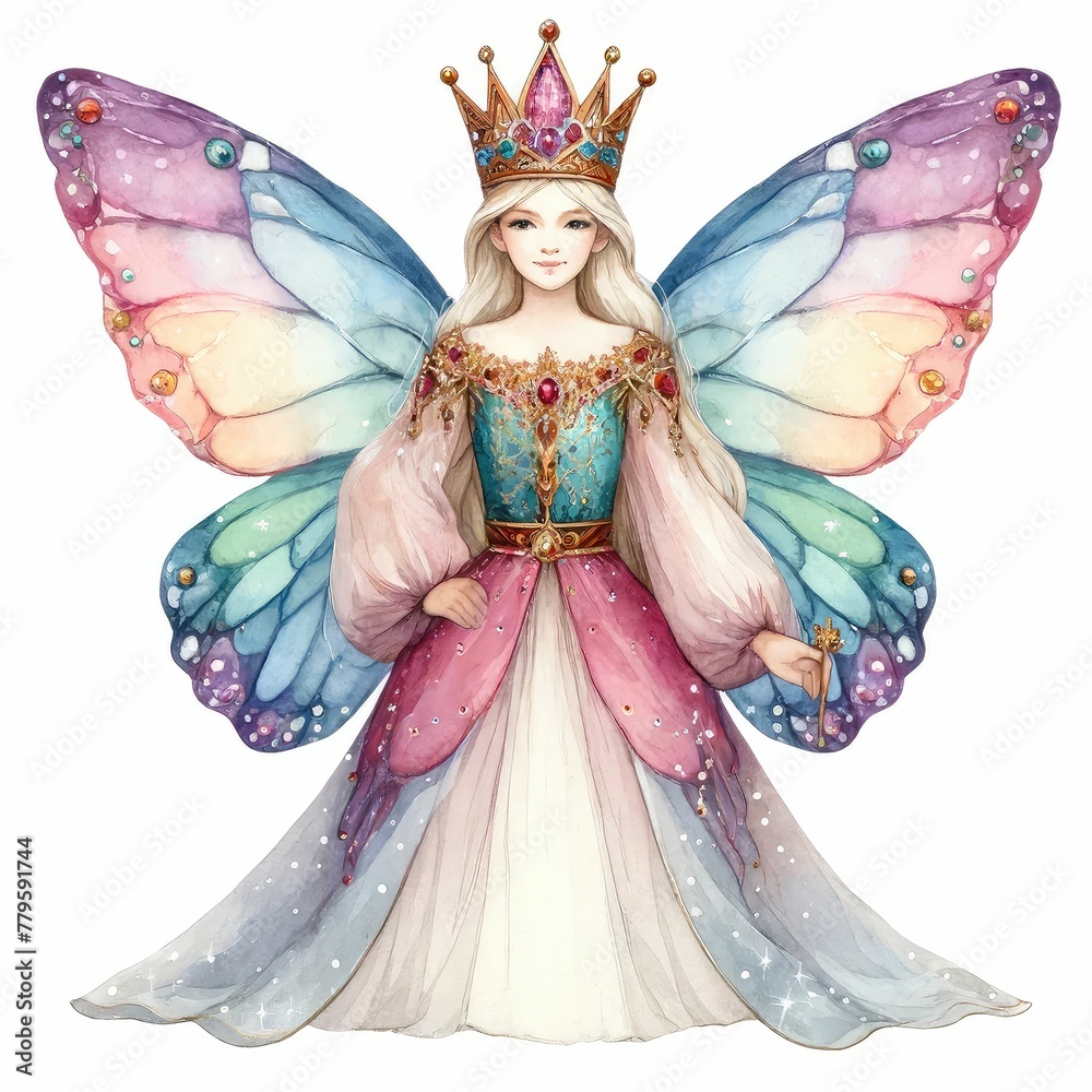Fairy king with a majestic presence. watercolor illustration, Perfect ...