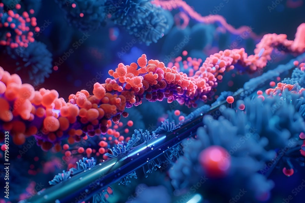 Revealing the Intricate HbA1c Molecules: A 3D Microscope Rendering of ...