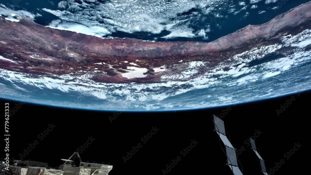 Earth from space. Time lapse of over the Earth seen from the ...