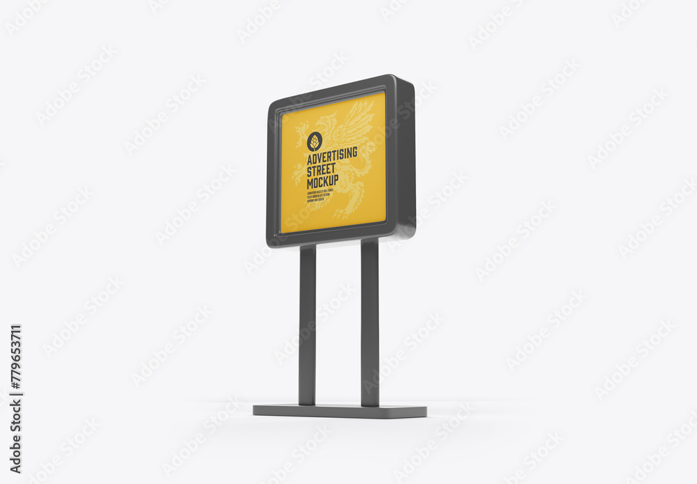 Metallic Sign Board Mockup Stock Template | Adobe Stock